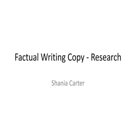 Factual writing guide analysis | PPTX