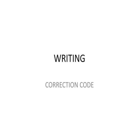 Writing correction code | PPTX