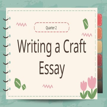Creative Writing - Writing Craft Essay.pptx