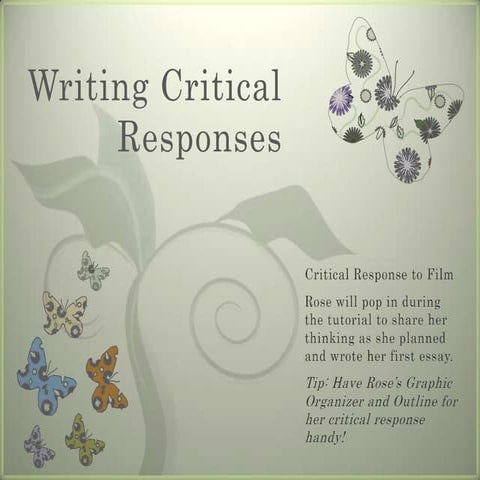 Writing critical responses | PPTX