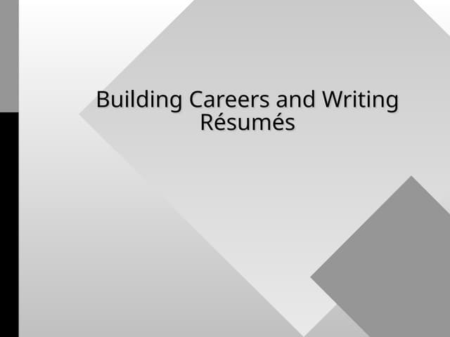 Cv and resume writing | PPTX