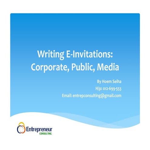 Writing e invitations | PDF
