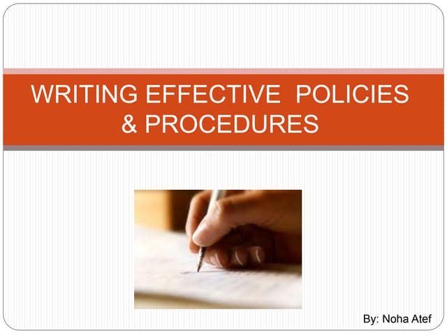 Policy and procedure | PPTX