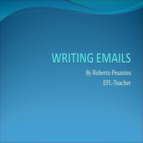 Writing emails | PPT