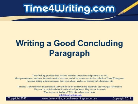 Conclusion outline | PPT