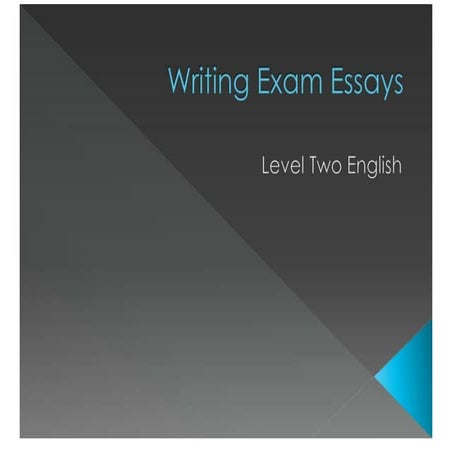 Writing Exam Essays | PDF