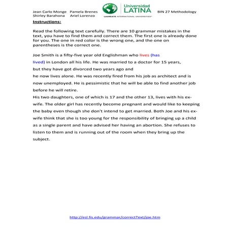 Writing exercise | PDF