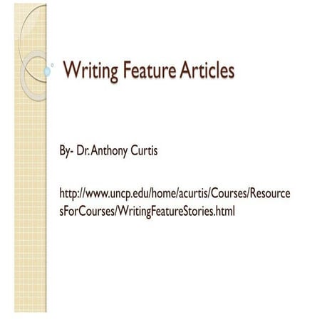 Writing Feature Articles | PDF