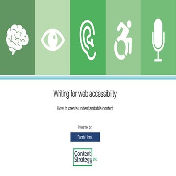 Writing for web accessibility - May 2021 | PDF