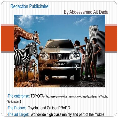 Writing for advertising _ TOYOTA | PPTX