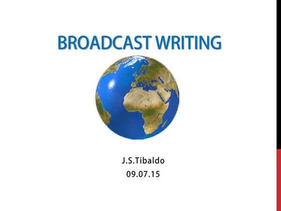 Example radio script | PDF