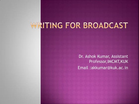 Television news writing | PPT
