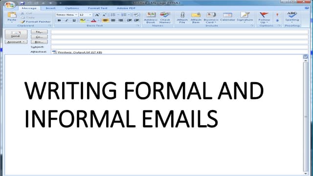 Formal and Informal email writing | PPTX