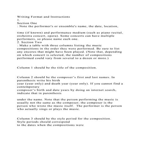 Music conset report. OperaMusical Theater Workshop Performance.docx