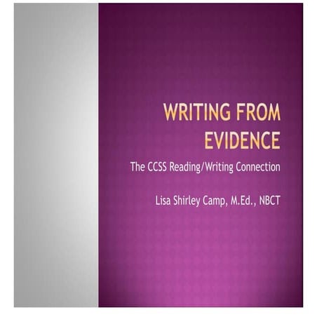 Writing From Evidence | PDF