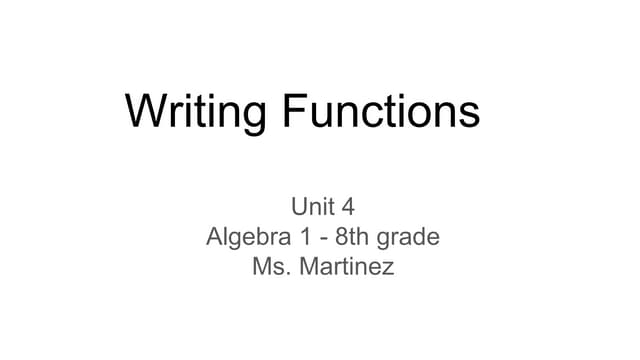 Writing Functions Presentation Ppt 0566