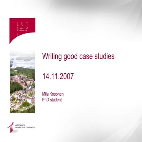 Writing good case studies | PPT
