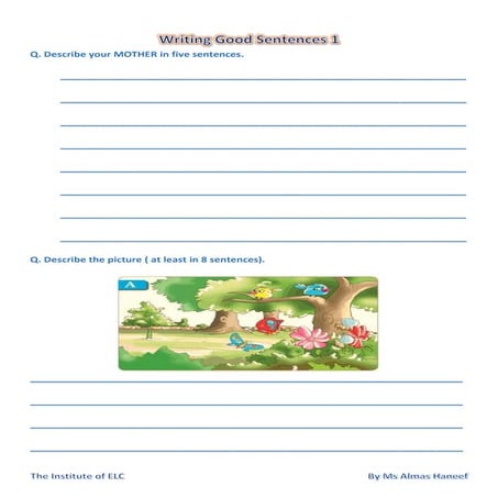 Writing Good Sentences 1 | PDF