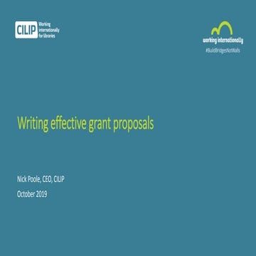 Writing effective grant proposals | PPTX