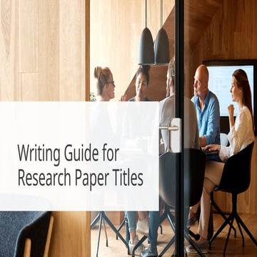 Writing A Research Title | PPTX