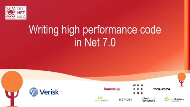 Writing High Performance Code In Net 7pptx 5030