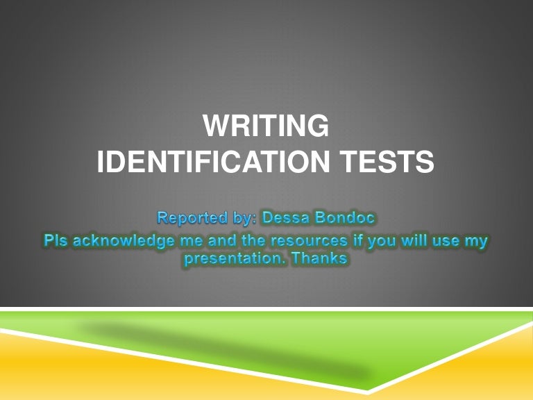 Writing Identification Tests writing-identification-tests