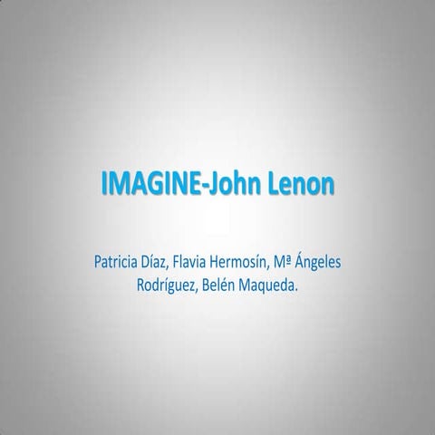 Imagine by John Lennon | PPTX