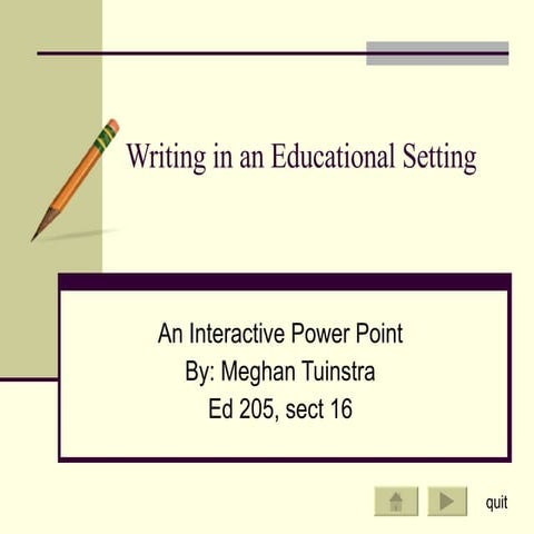 Writing In An Educational Setting[1] | PPT