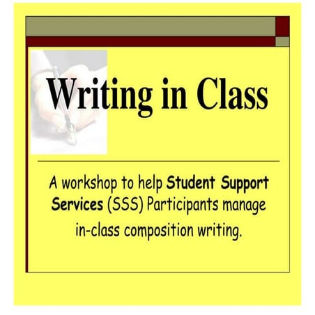 Writing In Class | PDF