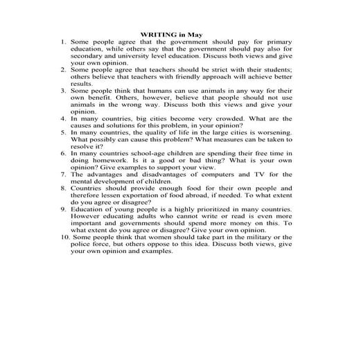 Writing in may | PDF