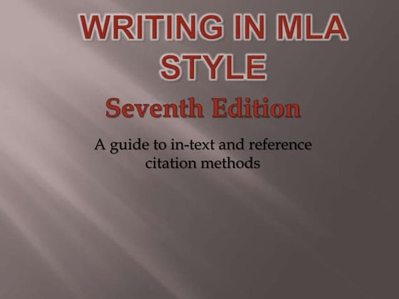 MLA 8th and 9th Edition variations | PPTX | Publishing Industry ...
