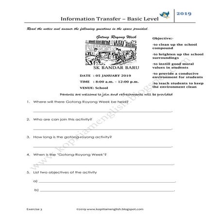 Information Transfer [BASIC] | PDF