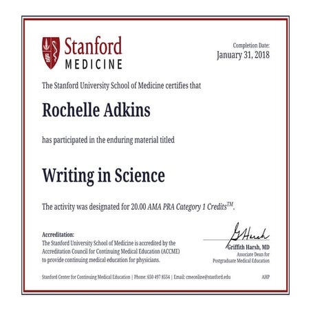 Writing in science certificate | PPT