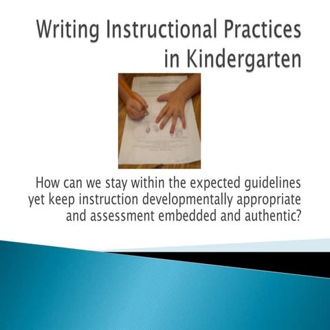 Writing Instructional Practices In Kindergarten | PPSX