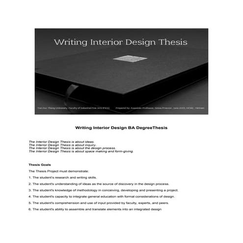 Writing interior design BA degree thesis | PDF