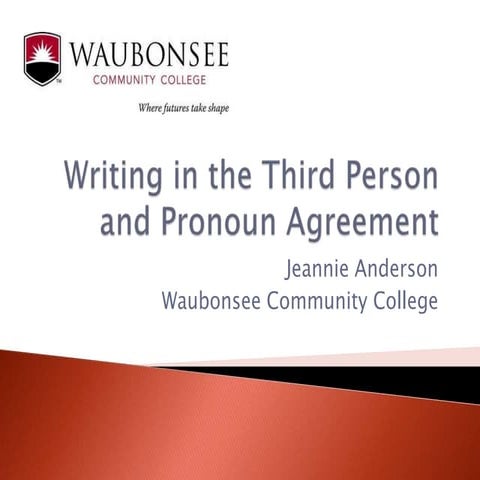 Writing in the third person wcc | PPT