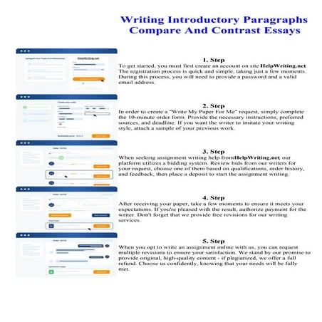 Writing Introductory Paragraphs Compare And Contrast Essays | PDF ...