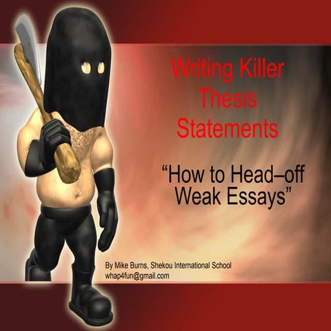 Writing Killer Thesis Statements | PPT