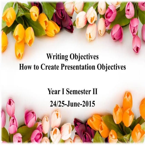 Writing objectives power point | PDF