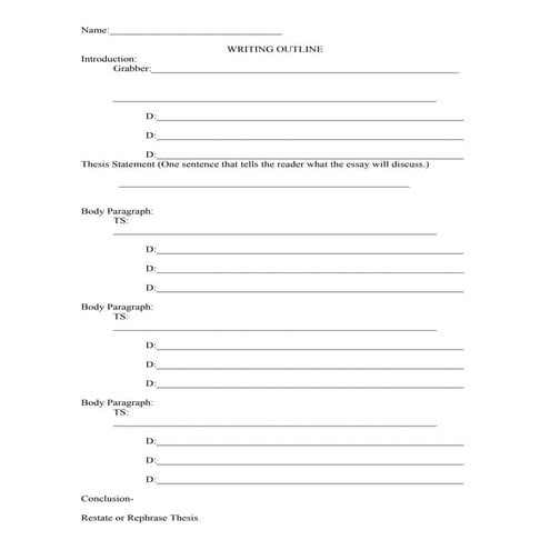 Writing outline graphic organizer2 | DOC | Poetry | Books and Literature