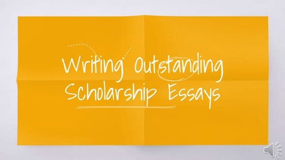 Writing A Winning College Scholarship Essay | PPTX | Student Financial ...