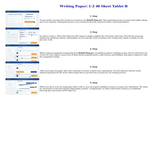 Writing Paper 1-2 40 Sheet Tablet B | PDF