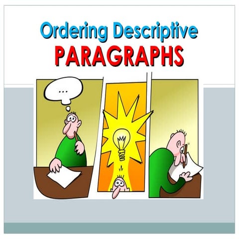 Writing Descriptive Paragraphs | PPT