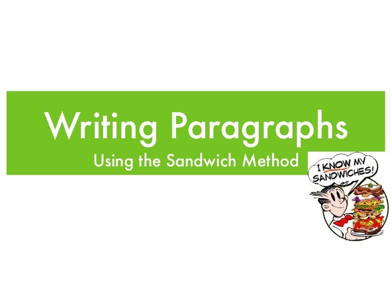 Writing paragraphs The Sandwich Method (Main Idea and Topic Sentenc…