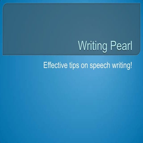 Writing pearl(presentation) | PPTX