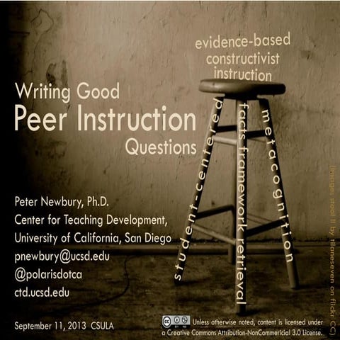 Writing good peer instruction questions | PPT