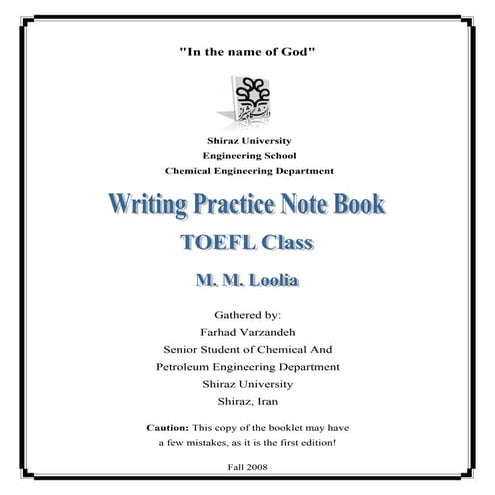 Writing practice note book | PDF