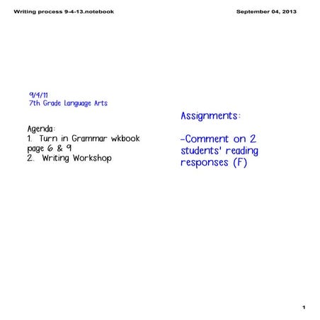 Writing process 9 4-13 | PDF