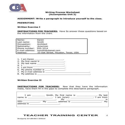 Writing process worksheet unit 2 tnf | DOC