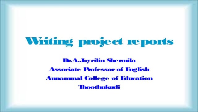 Report writing | PPT